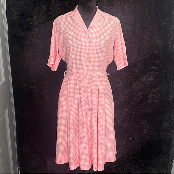 Miss Smith | Dresses | 96s Miss Smith Pink Gingham Shirtwaist Dress ...